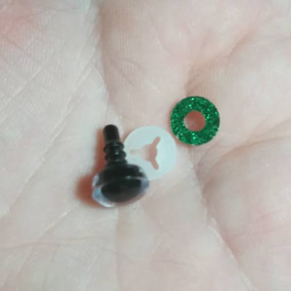 10 Pairs 3D Glitter Safety Doll Eyes , Colorful Stuffed Plush Toys Eyes ...