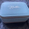 Personalised Jewellery Box | Travel Case | Pale Blue - Etsy UK