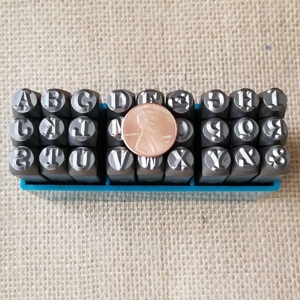 6mm Typewriter Font Uppercase Metal Stamp Letter Set - Jewelry Stamp ...