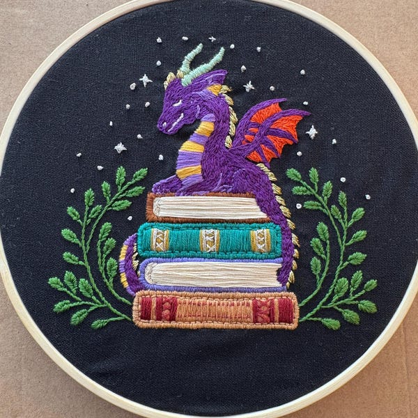 Bunny Reading a Book Hand Embroidery Pattern , Cute Easy Bunny Under a ...