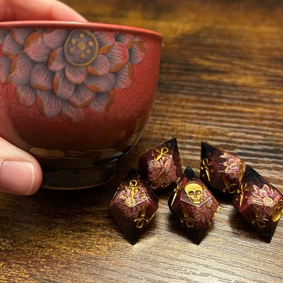 Wild Flower Custom DND Dice to Matching Teacup - Etsy