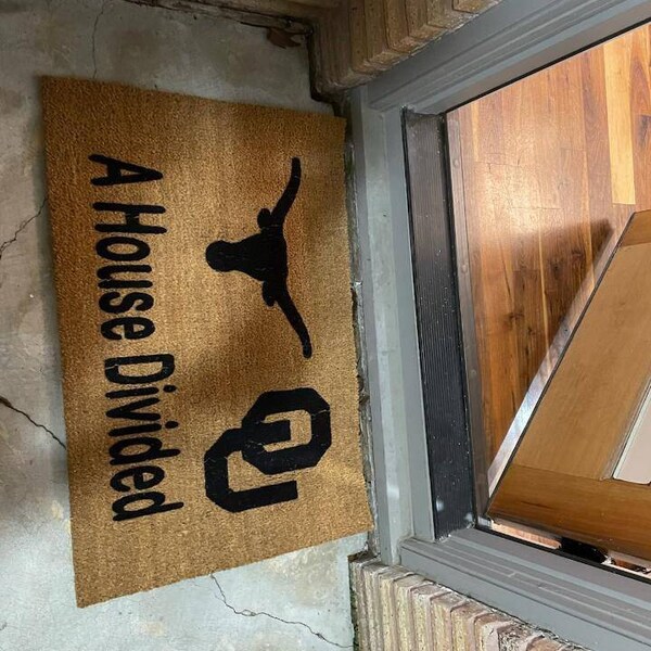 House Divided Sports Coir Doormat: Personalized Welcome Mat - Etsy