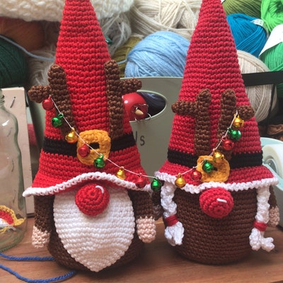 Christmas Crochet Patterns Reindeer Gnomes Christmas Gnomes - Etsy