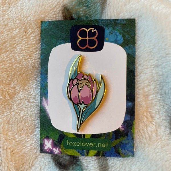Flower Mice Set: Tulip - Hard Enamel Pin | Gold Plated | Cute Gift ...