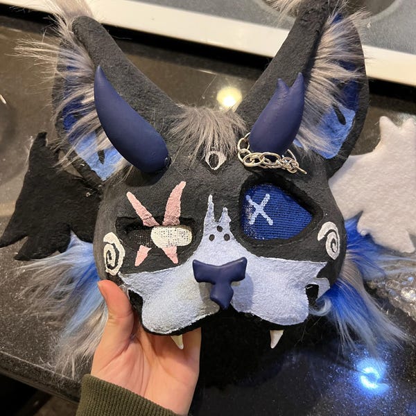 Custom/comisson Therain and Furry Masks! With Tail and Paws :3 - Etsy