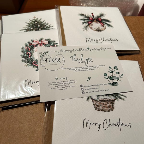 4 Pack Mixed Rustic Christmas Cards, Xmas Card Packs, Mixed Seasonal ...
