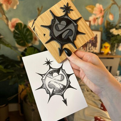 Evil Eye With Triple Moon Symbols Rubber Stamp Esoteric Three Moons ...