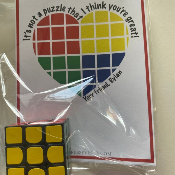 Its Not a Puzzle I Think You're Great Valentine Rubix Cube Rubiks Cube ...