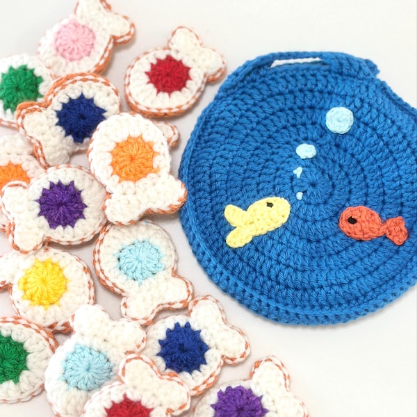 Crochet Fish Memory Game Pattern, PDF Game Pattern, Crochet Memory Game ...