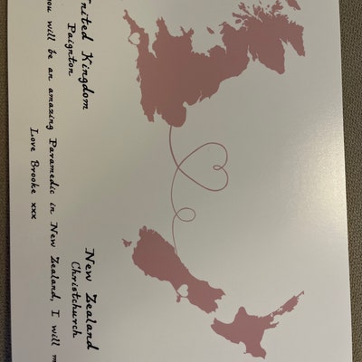 Personalised Map Print Any Two Countries Custom Map Art Available in 12 ...