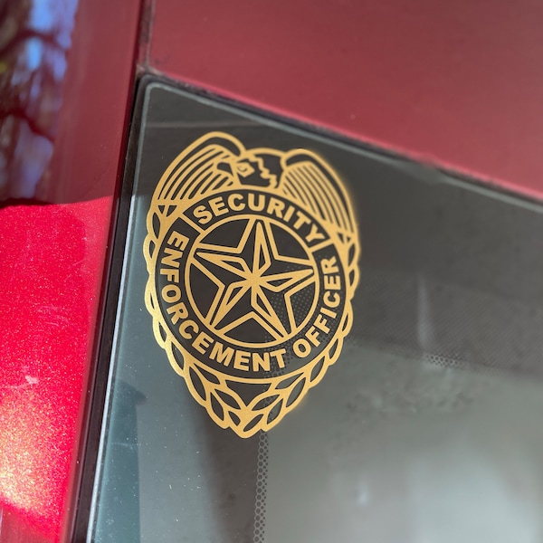 Security Enforcement Officer Decal Sticker Guard Agent Badge Veteran ...