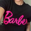 Barber Black T-shirt for Female Barbers Pink Letters| Barber Gear ...