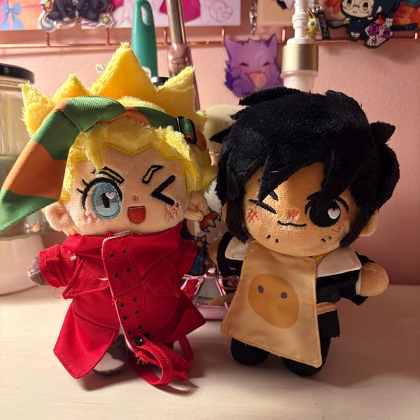 Trigun 98' Vash + Wolfwood Plush 15cm - Etsy