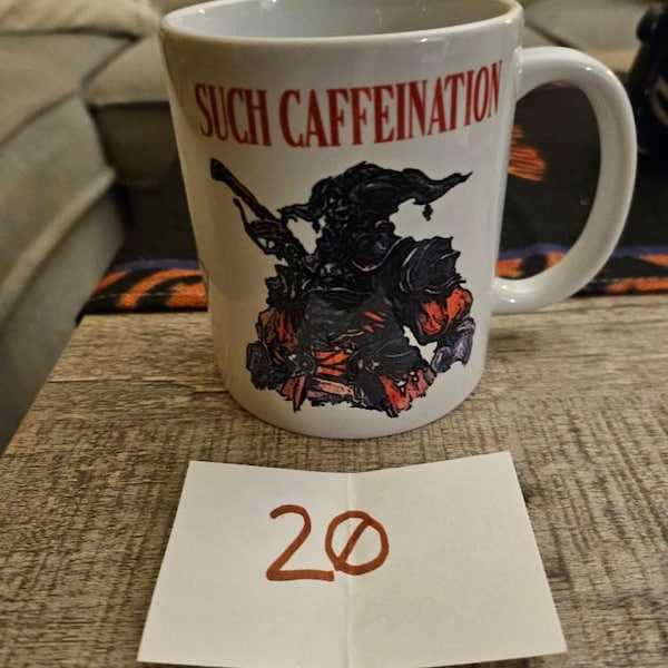 FFXIV Coffee Mug Gaius "such Caffeination", FF14 Mug Gaius Meme Coffee ...