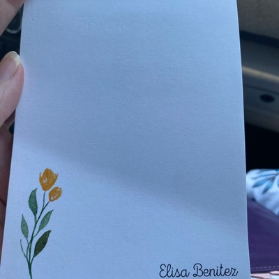 Personalize Flower Notepad Custom Flower Notepad Personalized Office ...