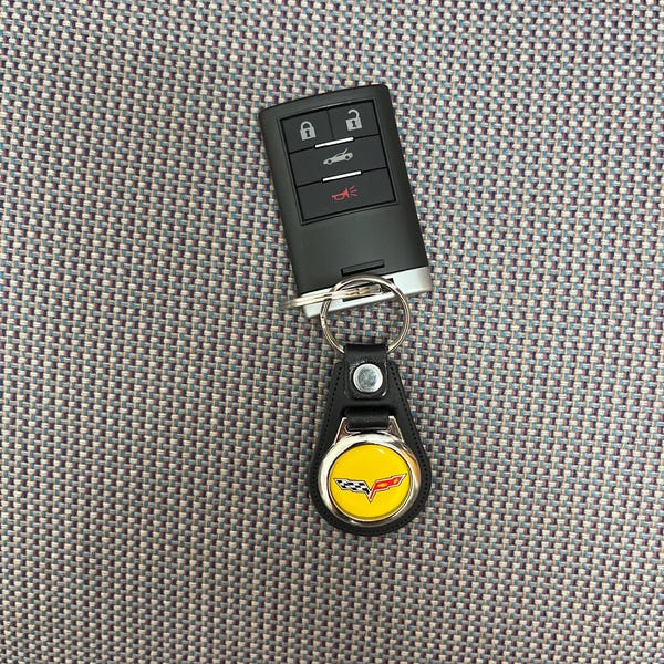 BLACK CADILLAC Keychain Black Leather - Etsy