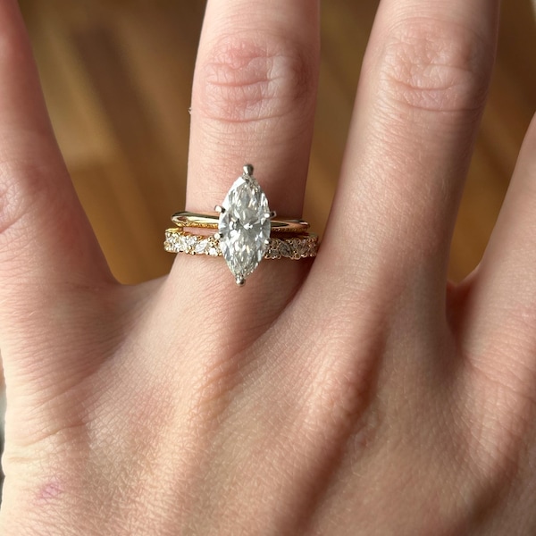 Radiant Certified Lab Grown Diamond Ring, 1.0 to 3.0 CT Wedding Ring ...