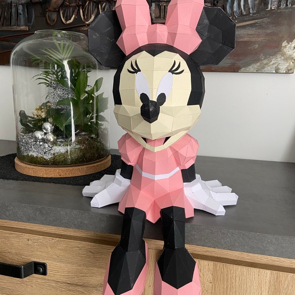 Papercraft Minnie Mouse, Pdf, SVG and DXF Format Compatible With Cricut ...
