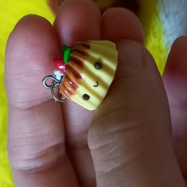 Cute Pudding Charm, Kawaii Jelly Charm, Kawaii Polymer Clay Miniature ...