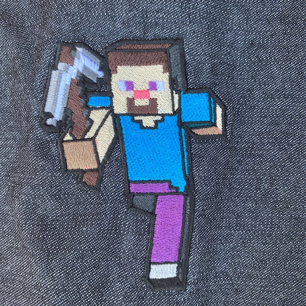 Steve Minecraft Embroidery Design (digital File) - Etsy