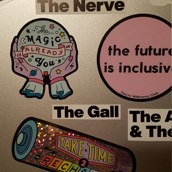 Holographic Glitter Take Time to Recharge Battery Sticker - Mental ...