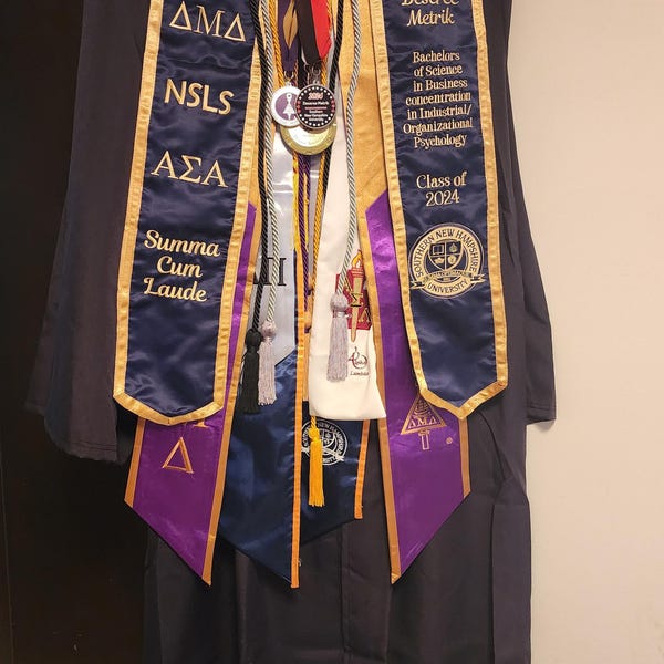 Embroidery Graduation Stole | Personalized Nursing Stole | Custom Text ...