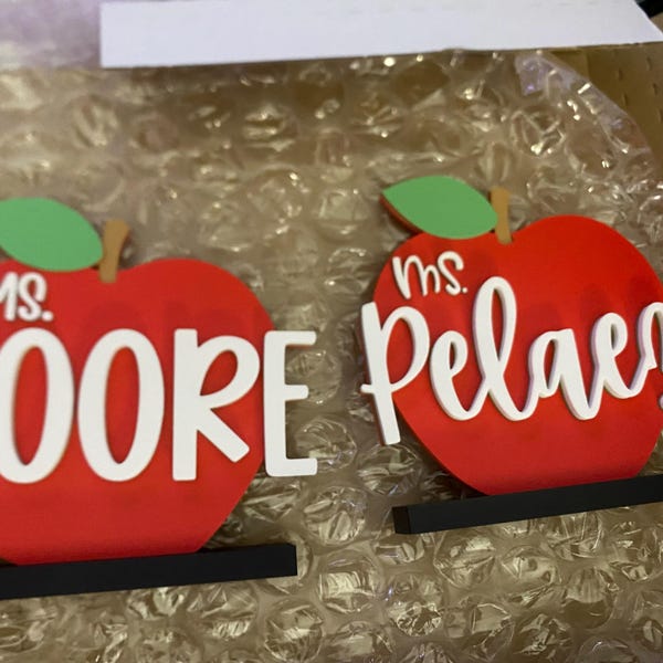 Personalized Teacher Name Plate, Teacher Name Sign, Back to School ...