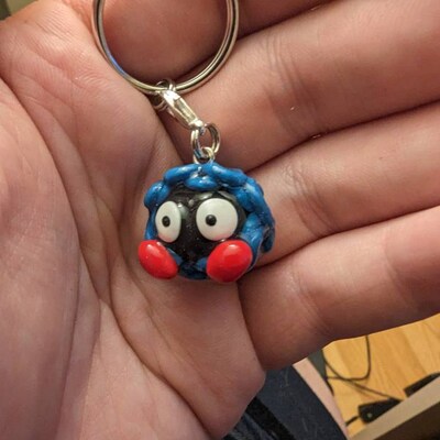 Skeptical Bear Polymer Clay Keychain Brown/white/panda - Etsy