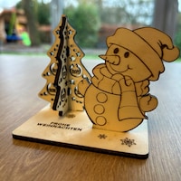 Christmas Card Laser Cut Files, Christmas Tree Gift, Christmas Souvenir ...