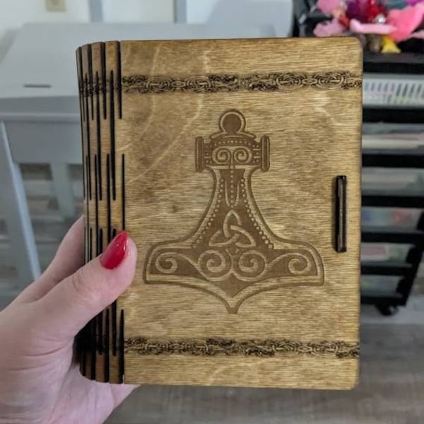 Hand Turned Alder Box of 24 Wood Runes Round Small Viking Runes Rune ...