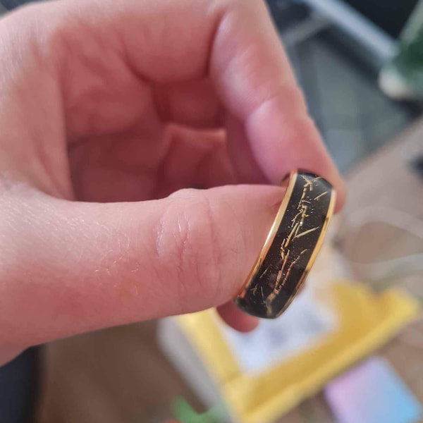 Custom Fidget Ring, Personalized Anxiety Ring, Hammered Spinner Band ...