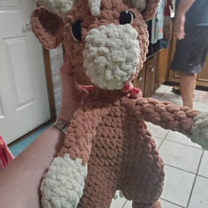 Highland Cow Knotted Snuggler Lovey Crochet - Etsy