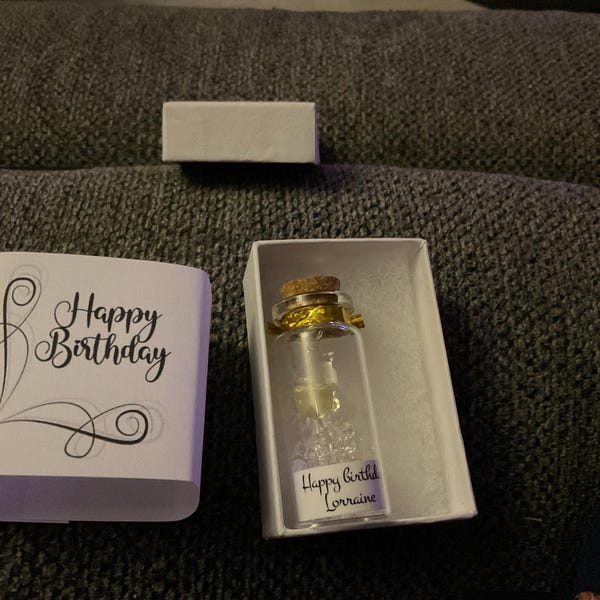 Personalised Happy Birthday Miniature Wine Gift, Happy Birthday Gift ...