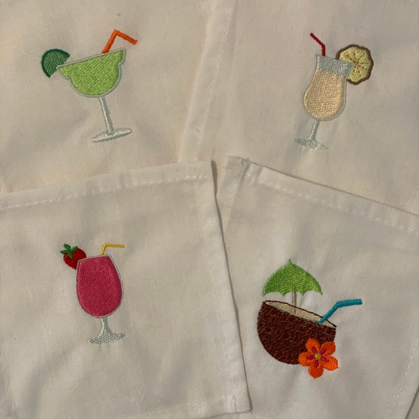 Mini Drinks Machine Embroidery Design Set-instant DOWNLOAD - Etsy