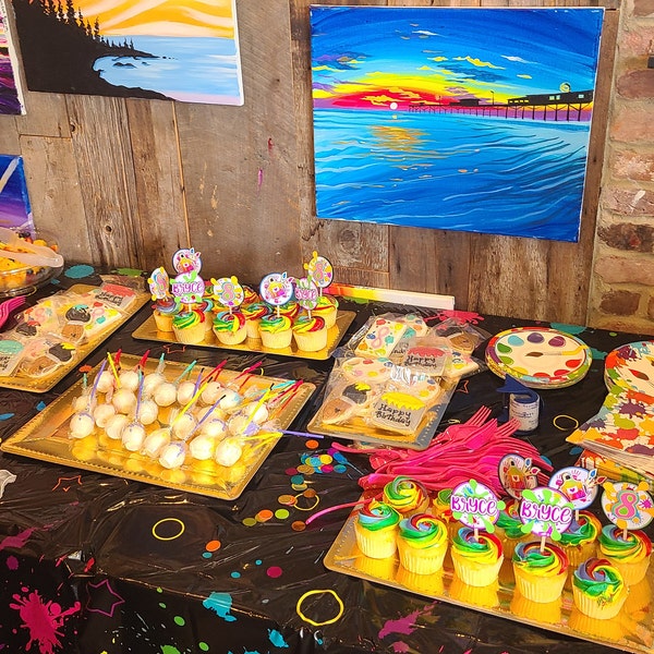 Paint Theme Set Cookies - Etsy