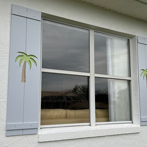 PVC Palm Tree Exterior Shutter: Customize Your Shutter Height - Etsy