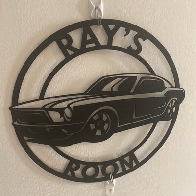 Personalized Metal Car Sign Car Signs for Garage Car Name - Etsy
