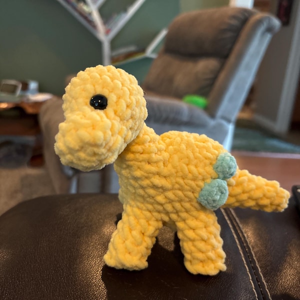 Mini Brontosaurus Crochet Pattern – Low Sew Dinosaur Amigurumi PDF by ...