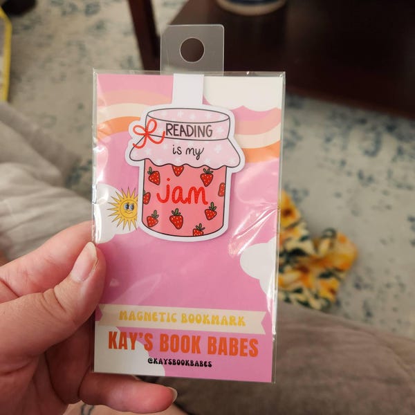 Reading is My Jam Magnetic Bookmark - Etsy