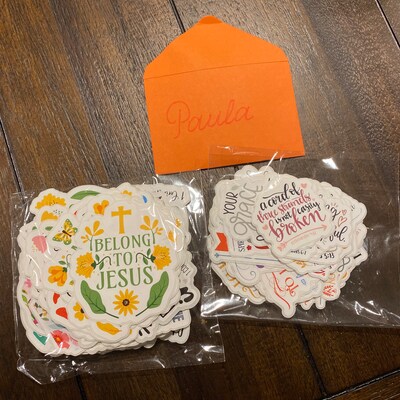 Bible Verses Sheets, Version 2, Motivational Christian Sticker Sheet ...