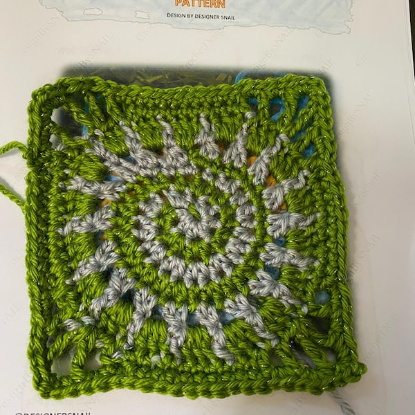 Spiral Sun + Tangled Sun Granny Square Patterns / PDF/ English ...