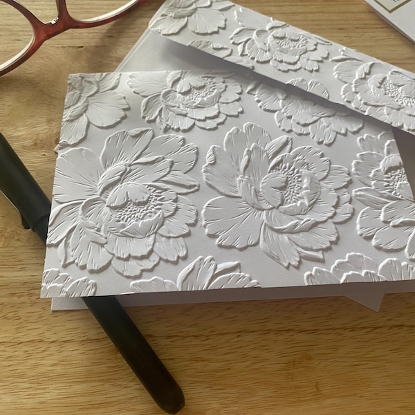 Plentiful Poppies Blank Floral Embossed Cards Note Card Boxed ...