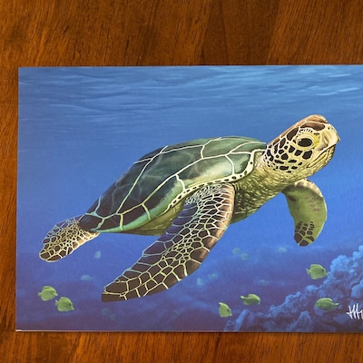 Sea Turtle Print Fine Art Print From an Original Painting 8x10 by ...