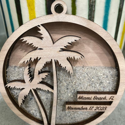 Beach Keepsake, Sand Jar, Beach Wedding Favor, Family Vacation Ornament ...