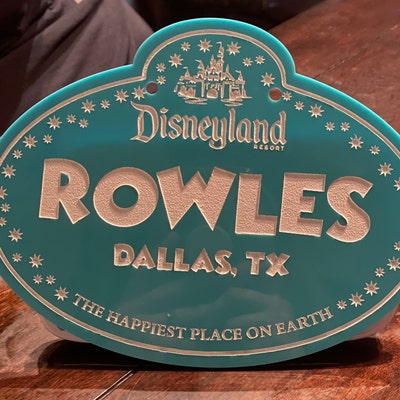 Walt Disney World Inspired Cast Member Name Stroller Sign Tag WDW ...