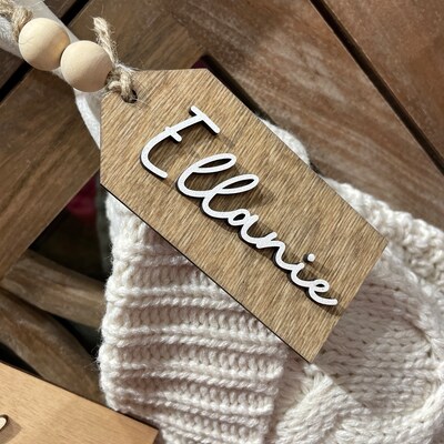 Guest Tags / Wooden 3d Hand Painted Tags / Bathroom Guest Tags / Guest ...