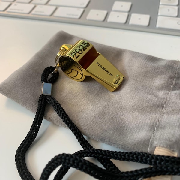 Custom Whistle Necklace Personalized Coach Whistle Engraved Whistle ...