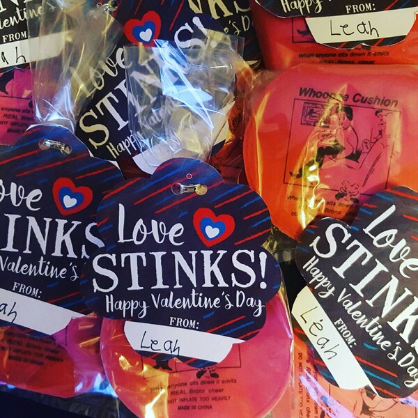 Printable Whoopee Cushion Valentine's Day Gifts LOVE STINKS Instant ...