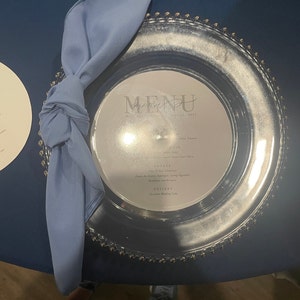 6/7/8 Circle Menu Cards, Round Menu for Standard Dinner Plates, Modern ...