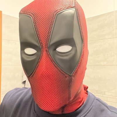 X-force Grey Deadpool Costume Cosplay Mask With Magnetic Eyes - Etsy